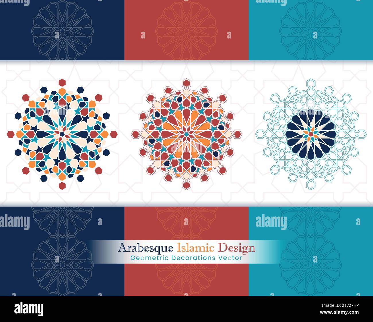 Arabic ornamental seamless patterns collection. Set of arabesque tiled ...