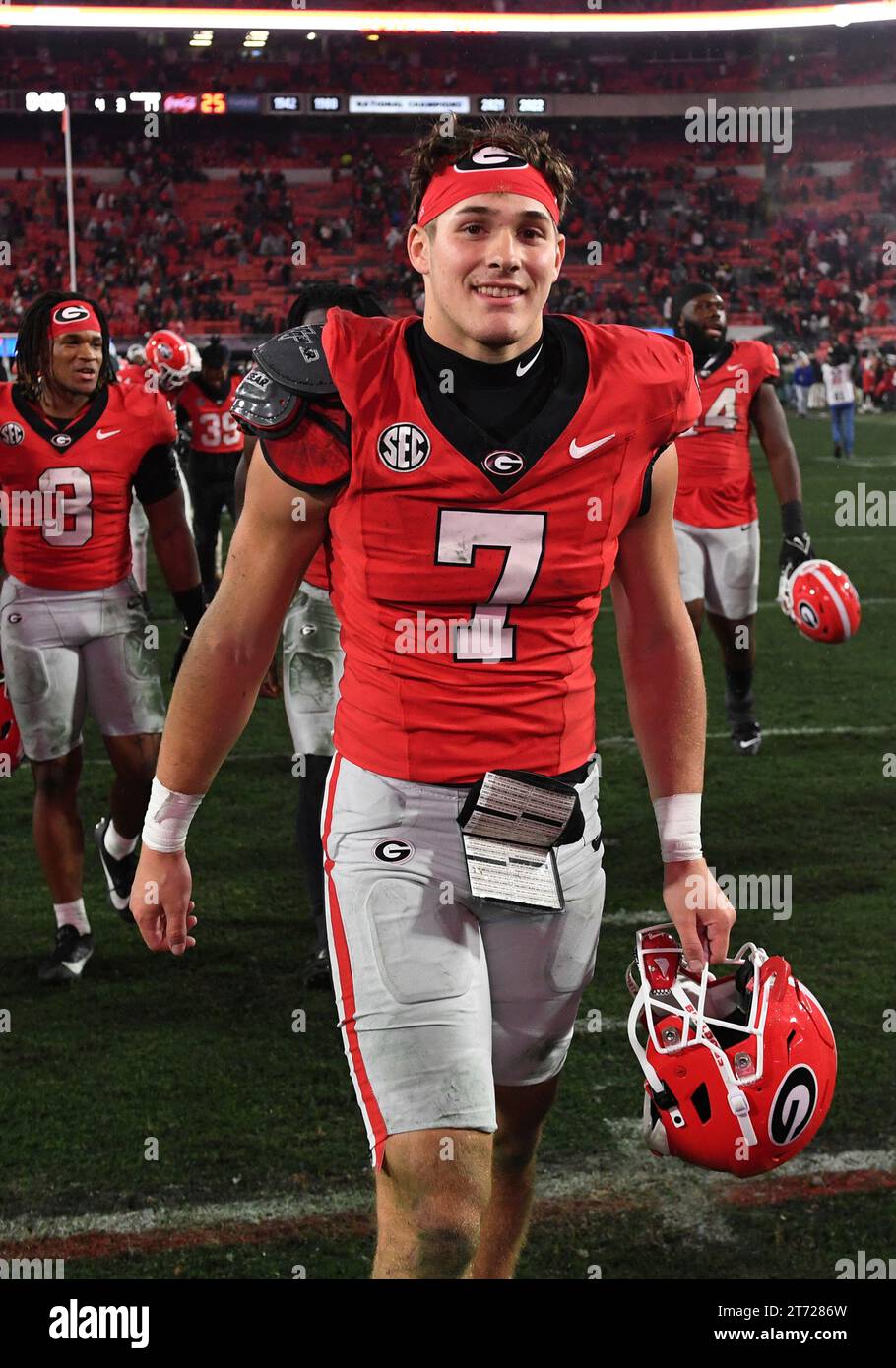 ATHENS, GA - NOVEMBER 11: Georgia Bulldogs Tight End Lawson Luckie (7 ...