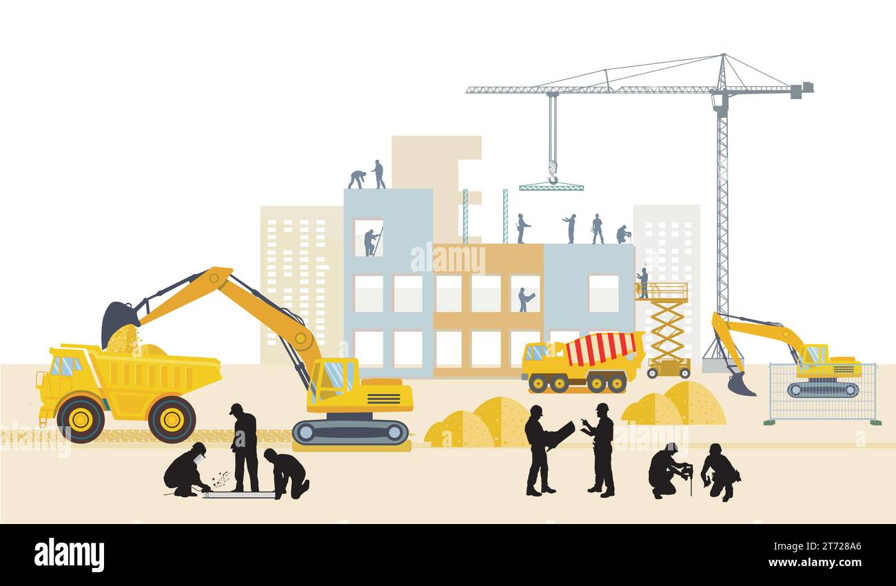 Construction reconstruction Stock Vector Images - Alamy