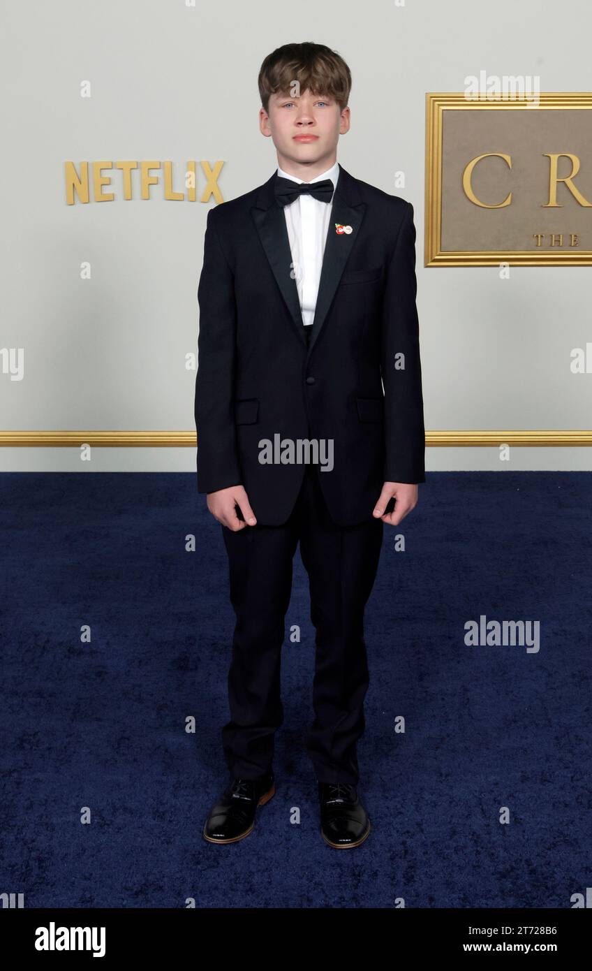 Los Angeles, Ca. 12th Nov, 2023. Fflyn Edwards, at Netflix' The Crown ...