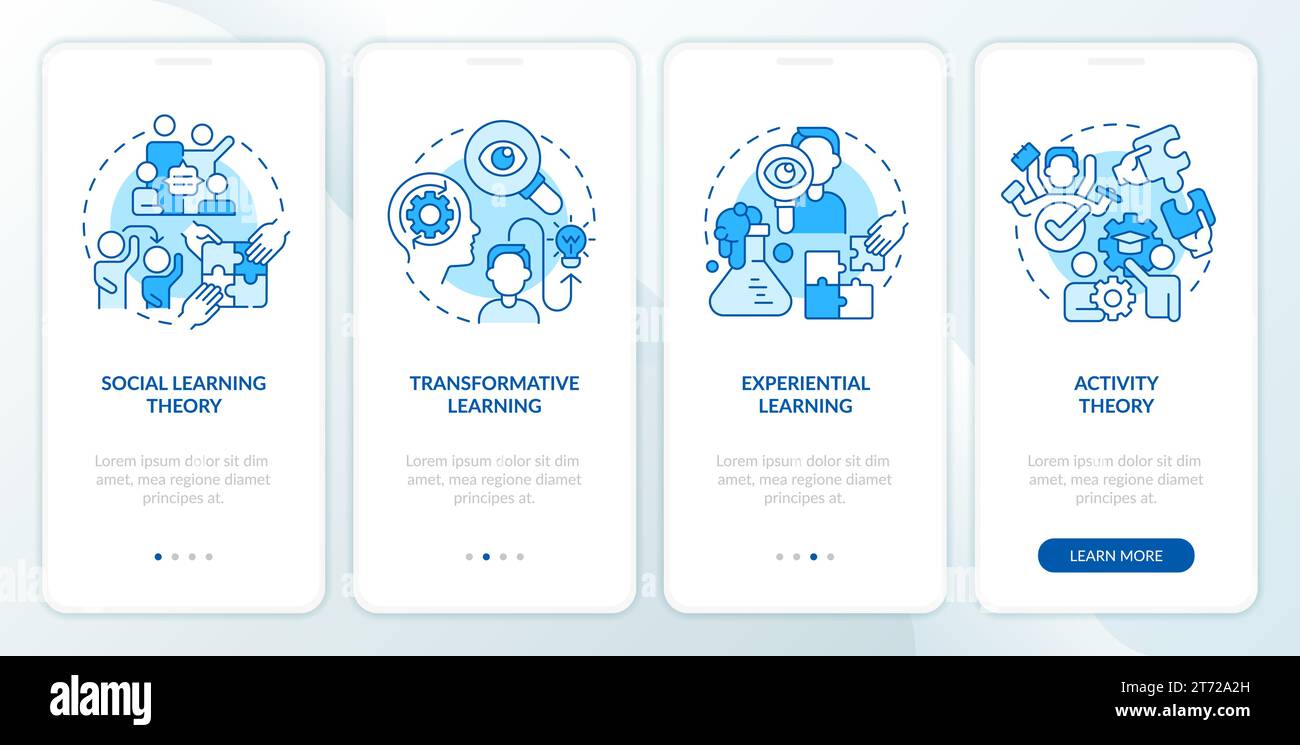 Walkthrough learning theories with linear icons Stock Vector Image & Art - Alamy