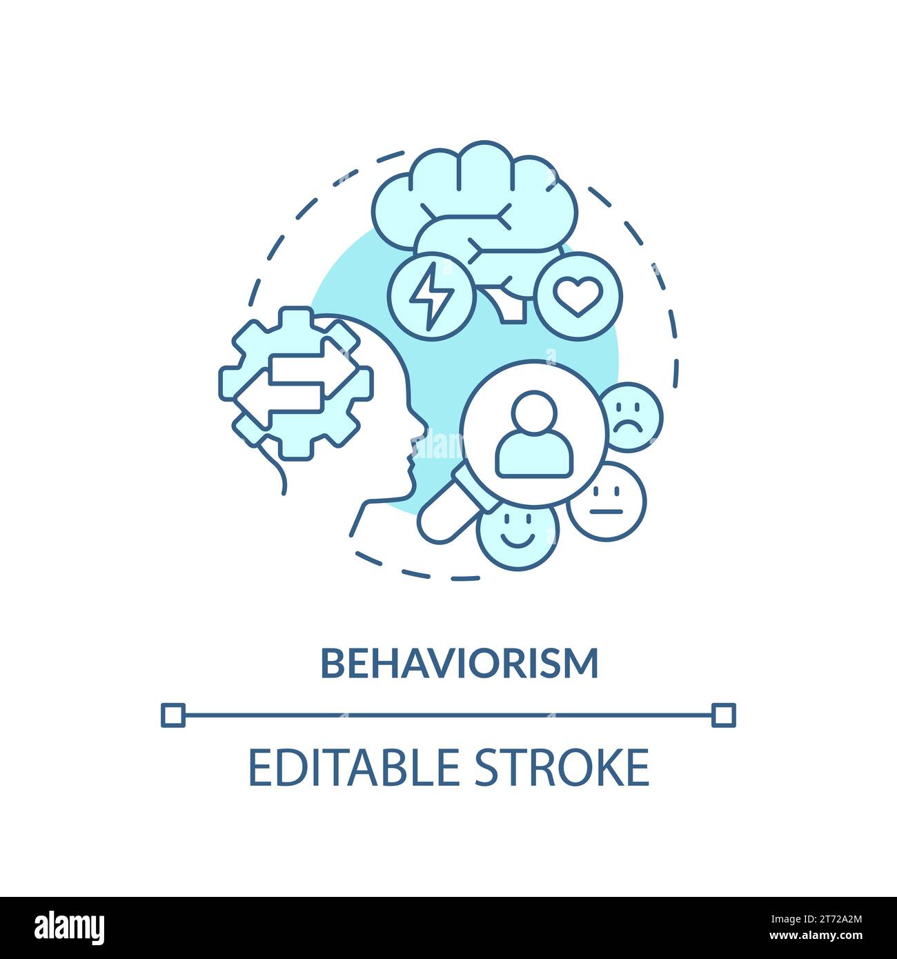 Thin line blue icon behaviorism concept Stock Vector Image & Art - Alamy Thin line blue icon behaviorism concept Stock Vector Image & Art - Alamy
