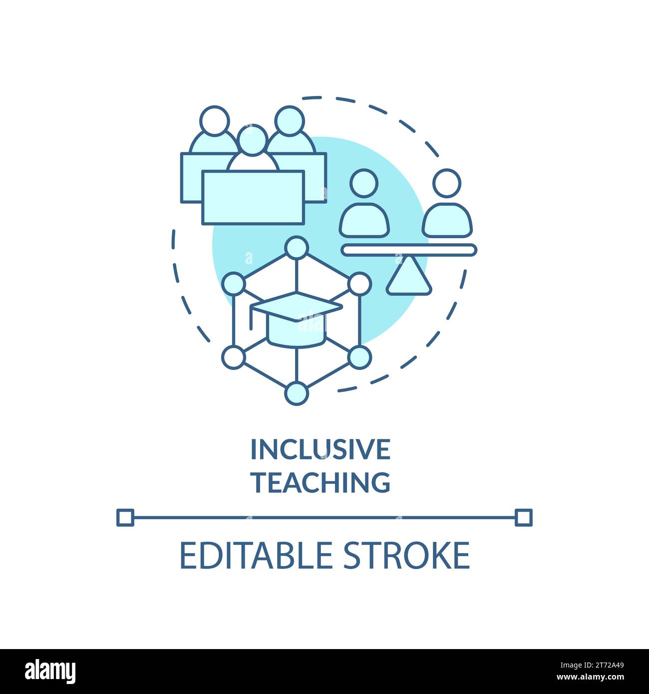 Thin line blue icon inclusive teaching concept Stock Vector Image & Art ... Thin line blue icon inclusive teaching concept Stock Vector Image & Art ...
