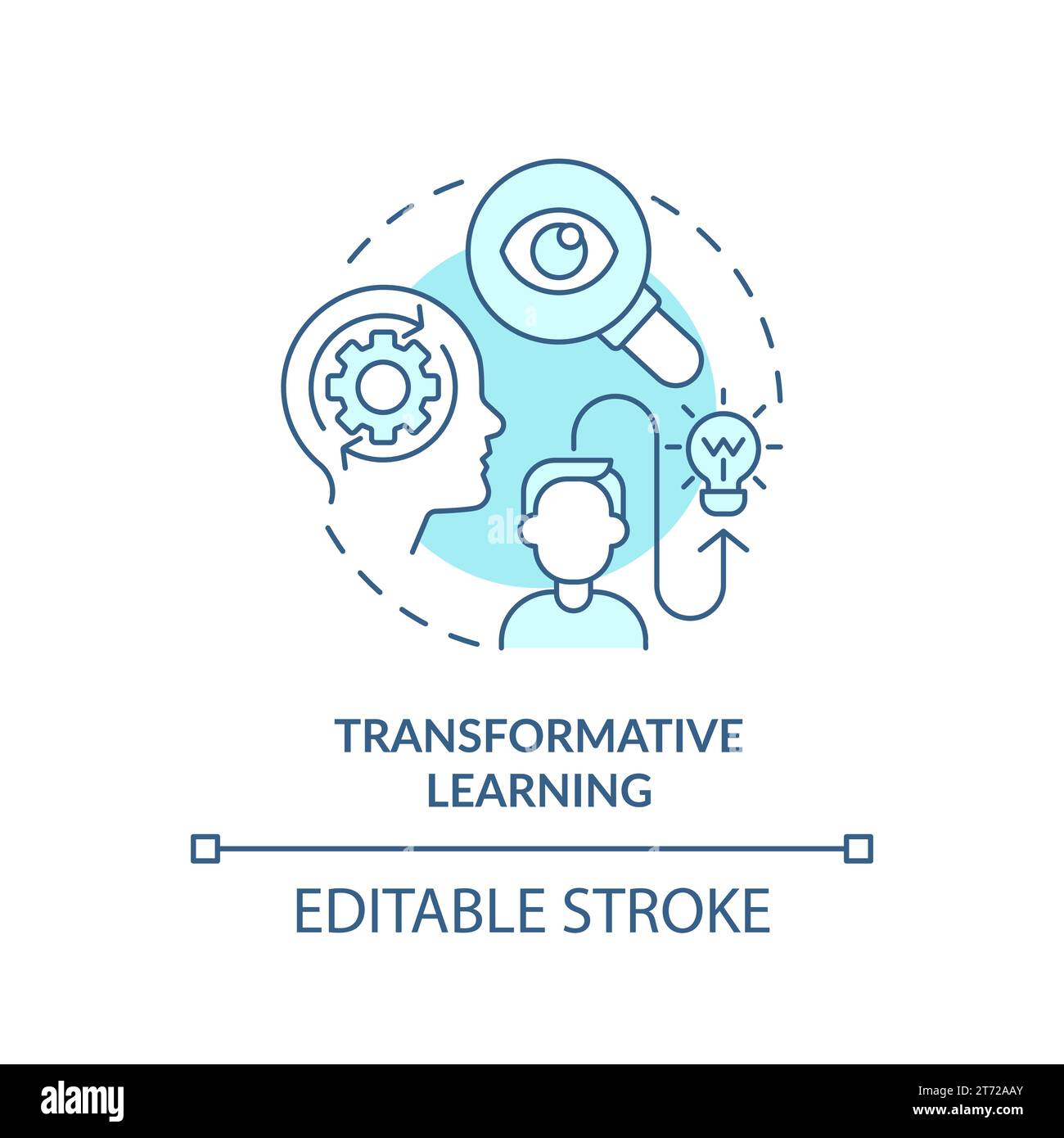 Thin line blue icon transformative learning concept Stock Vector Image ... Thin line blue icon transformative learning concept Stock Vector Image ...