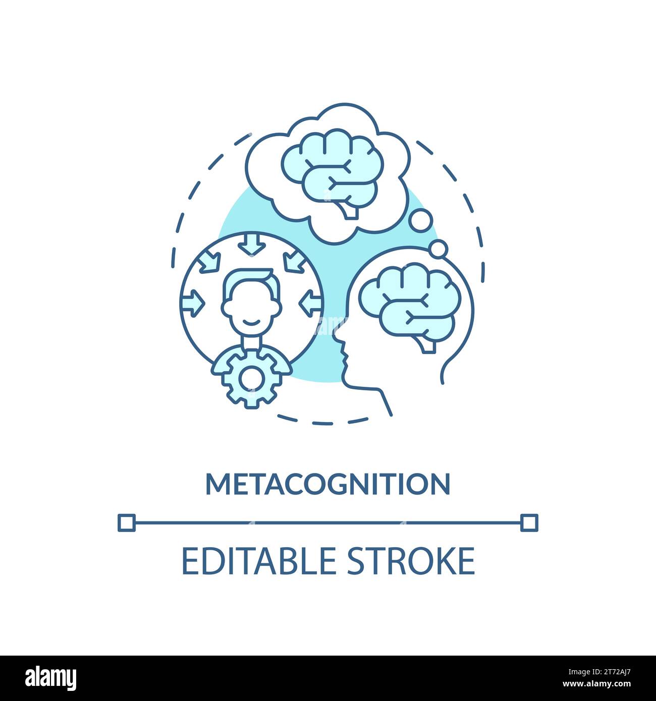 Thin line blue icon metacognition concept Stock Vector Image & Art - Alamy Thin line blue icon metacognition concept Stock Vector Image & Art - Alamy