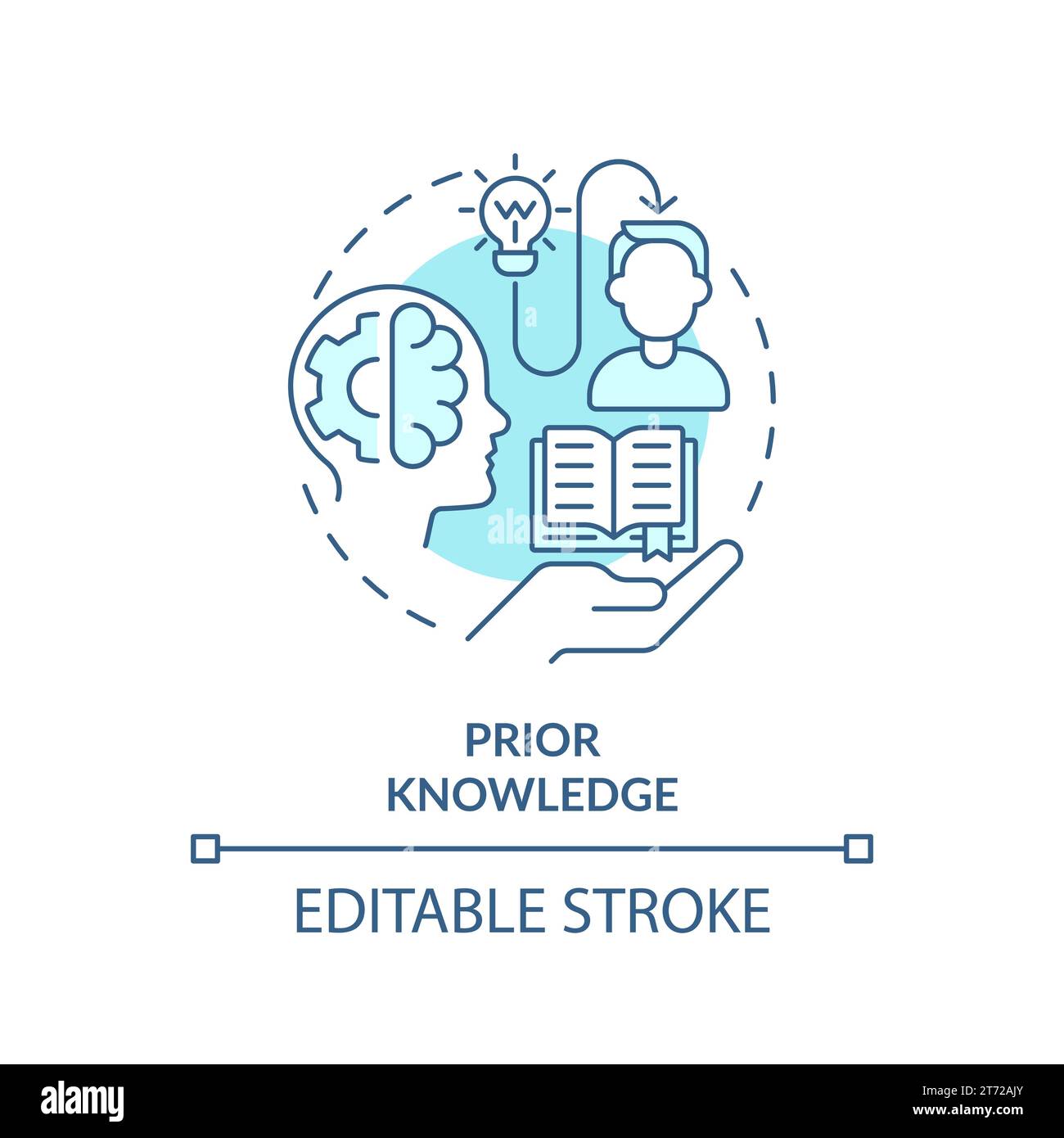 Thin line blue icon prior knowledge concept Stock Vector Image & Art ...