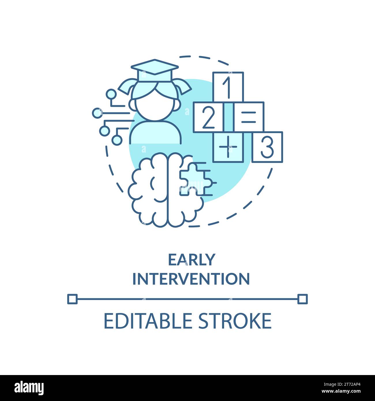 Thin line blue icon early intervention concept Stock Vector Image & Art ... Thin line blue icon early intervention concept Stock Vector Image & Art ...