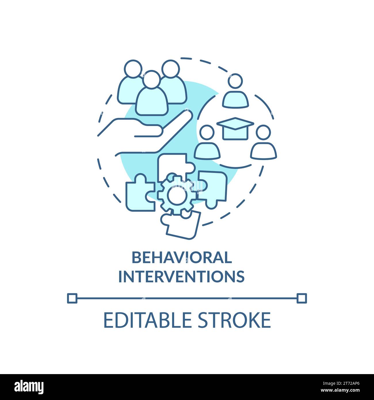 Thin line blue icon behavioral interventions concept Stock Vector Image ... Thin line blue icon behavioral interventions concept Stock Vector Image ...
