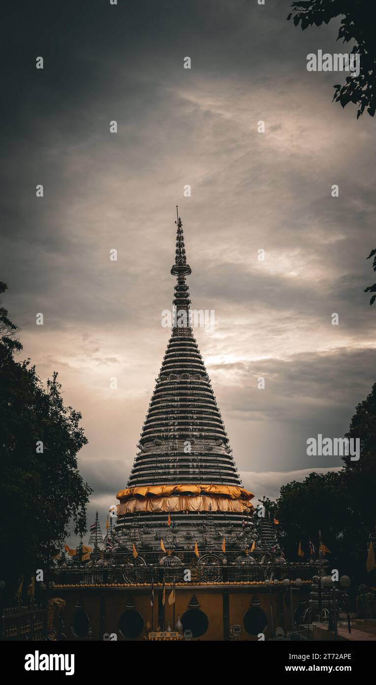 Stainless Pagoda Hat Yai Stock Photo - Alamy