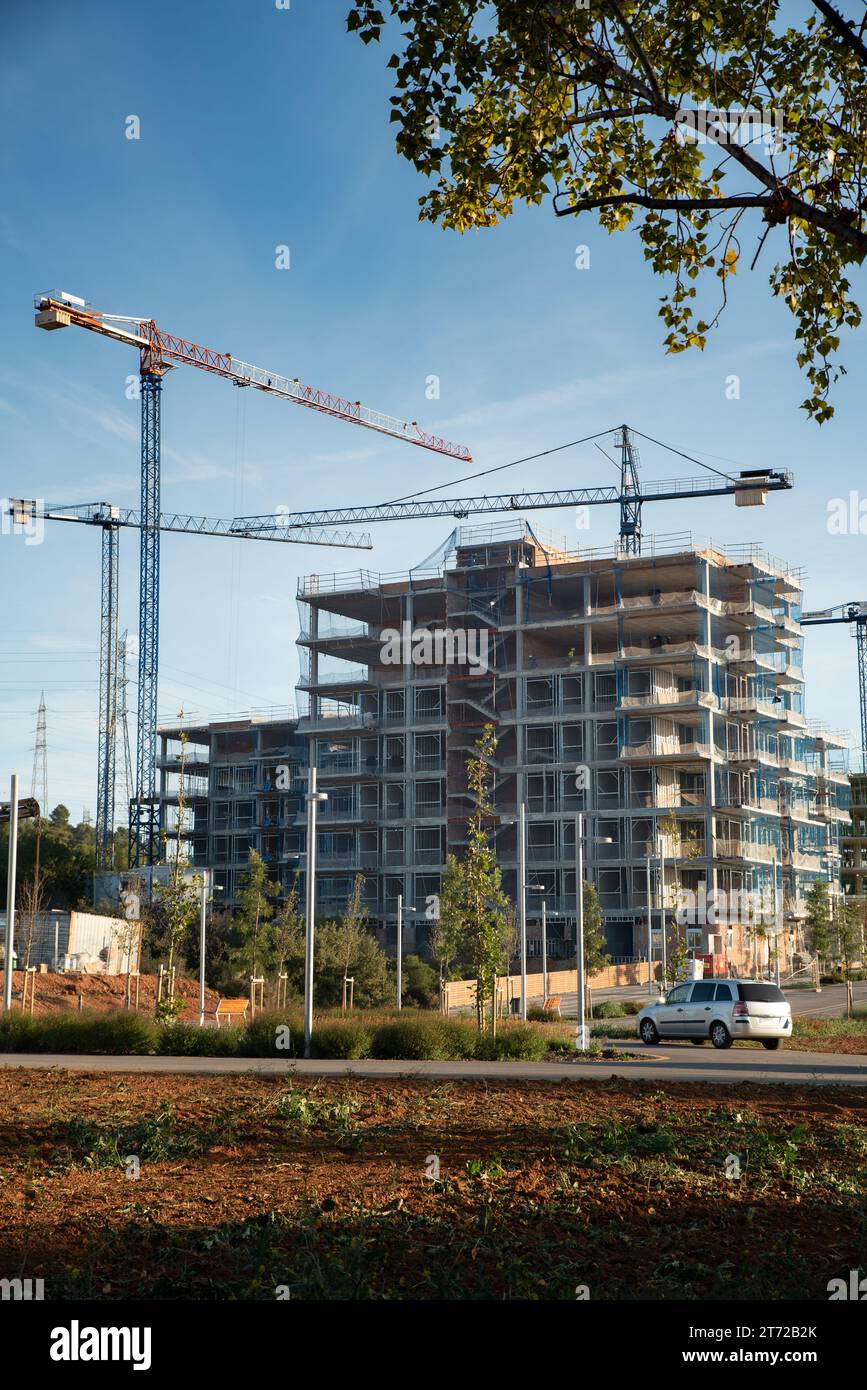 Buildings being built in a new neighborhood of Barcelona Stock Photo ...