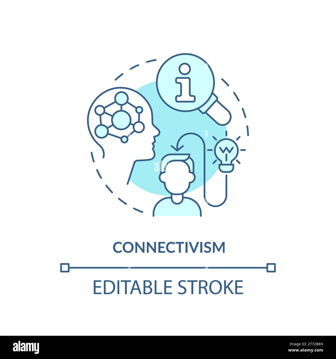 Thin line blue icon connectivism concept Stock Vector Image & Art - Alamy Thin line blue icon connectivism concept Stock Vector Image & Art - Alamy