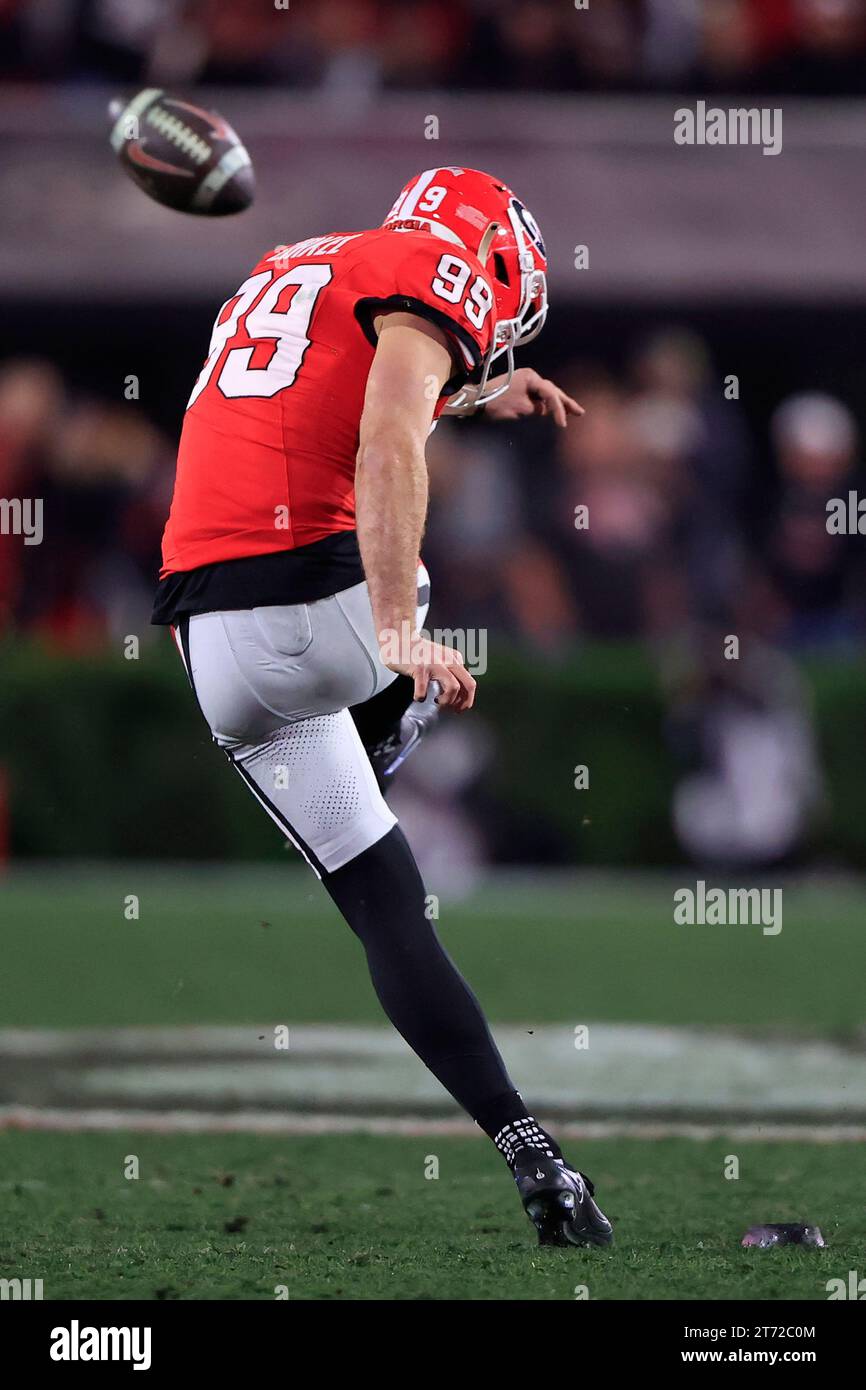 ATHENS, GA - NOVEMBER 11: Georgia Bulldogs place kicker Jared Zirkel ...