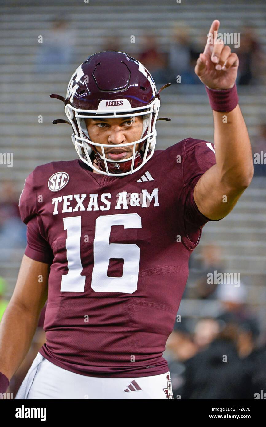 COLLEGE STATION, TX - NOVEMBER 11: Texas A&M Aggies quarterback Jaylen ...