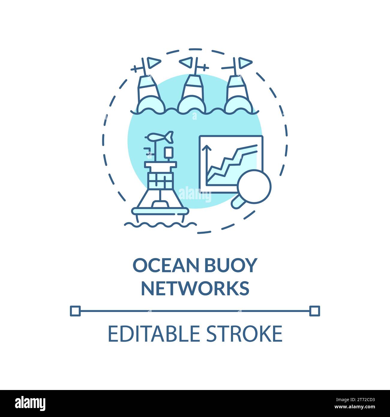 Thin linear blue icon ocean buoy networks concept Stock Vector Image ... Thin linear blue icon ocean buoy networks concept Stock Vector Image ...