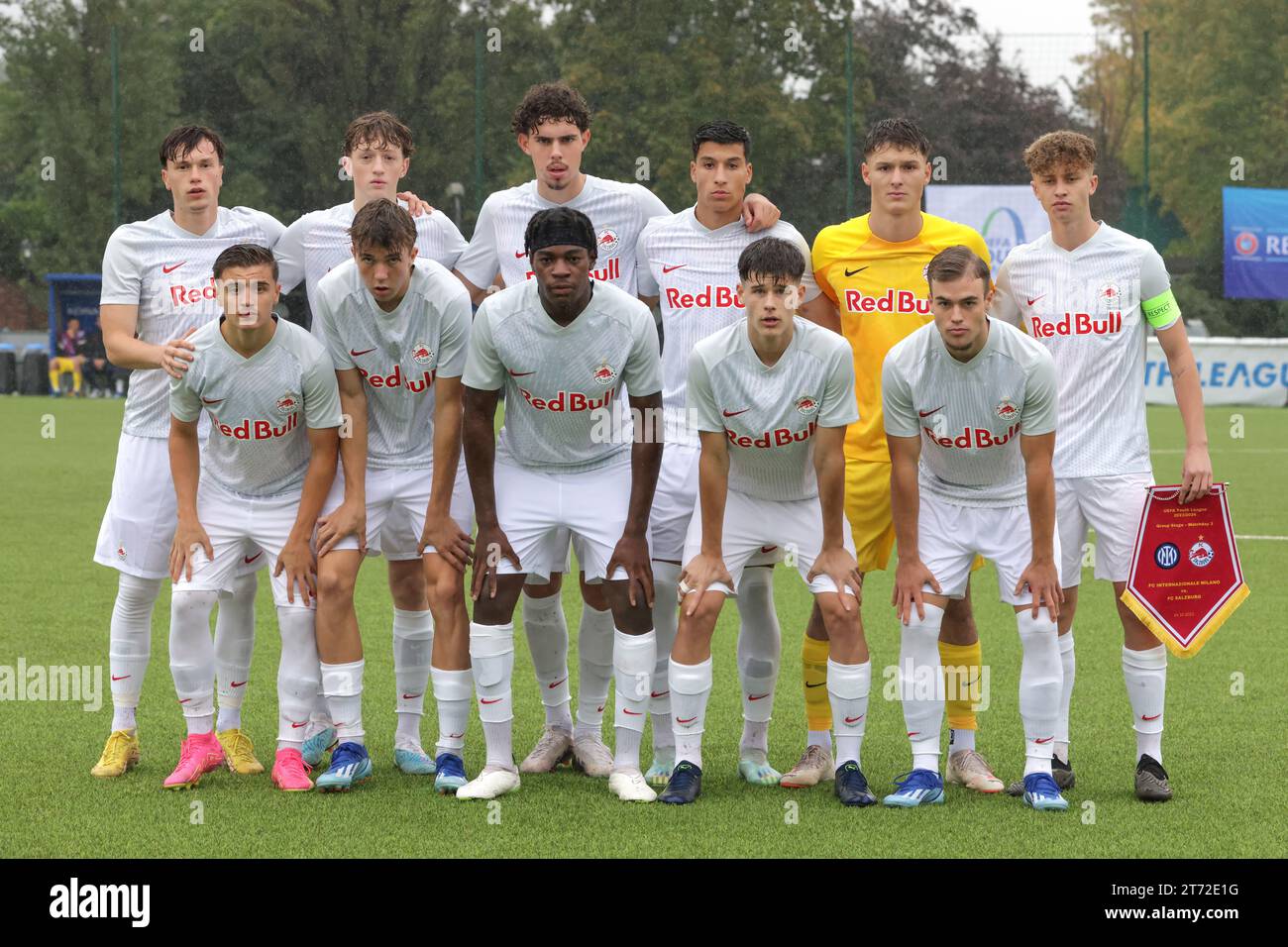 Milan, Italy. 24th Oct, 2023. The FC Salzburg starting eleven line up ...