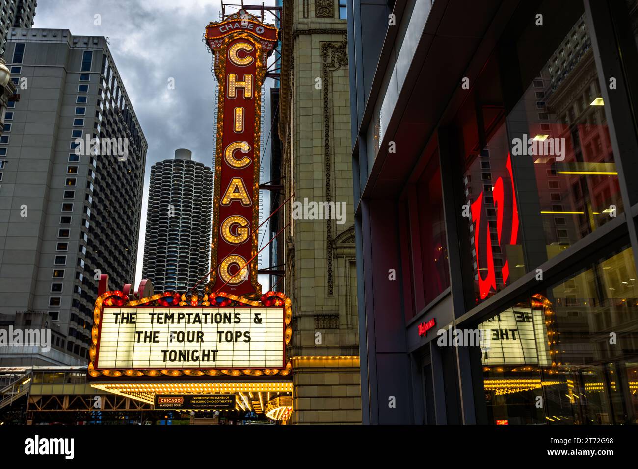 The Chicago Theatre featuring the Temptations and the four Tops in ...