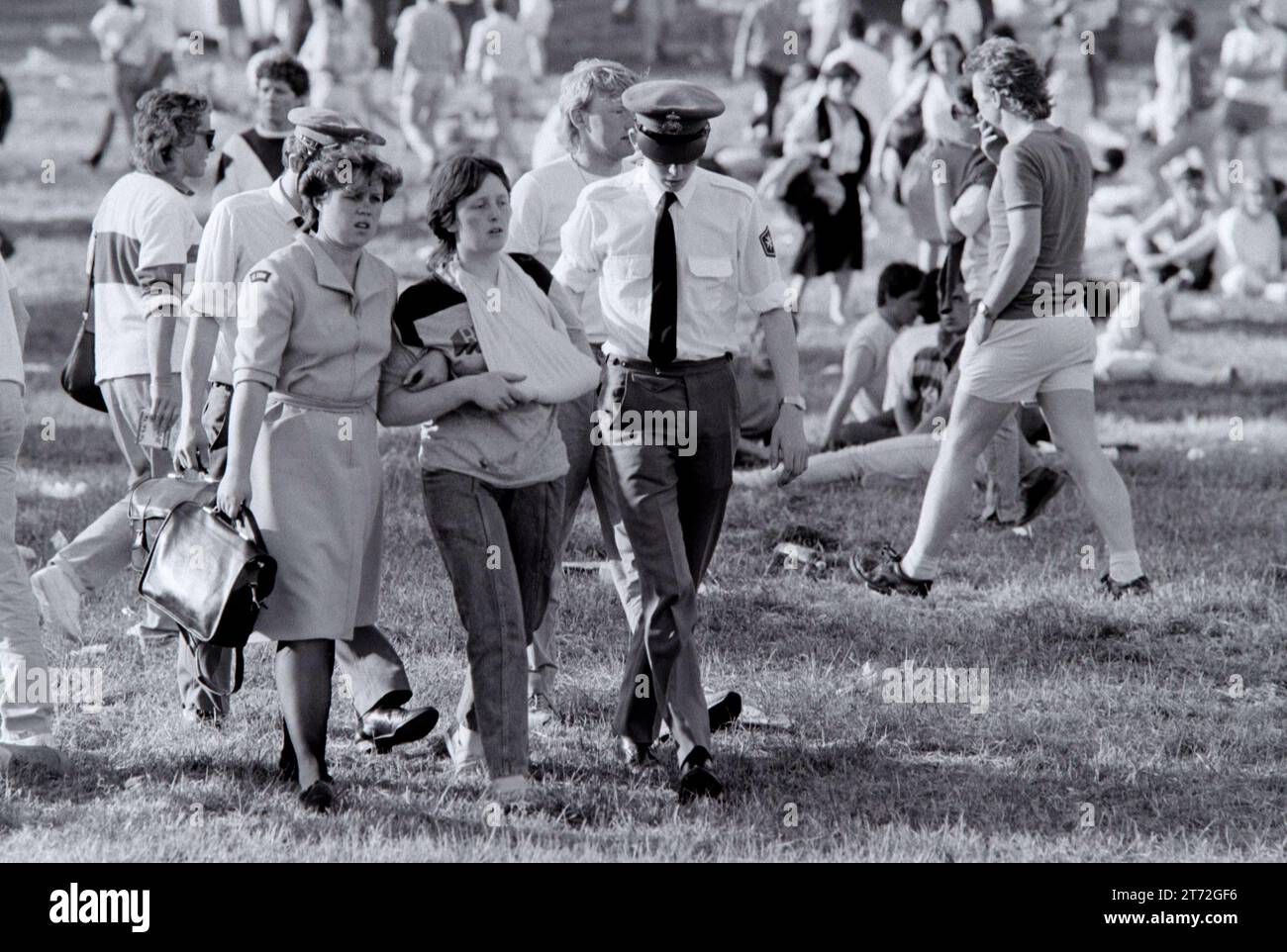 Emergency services attend to unwell spectators during a Bruce ...