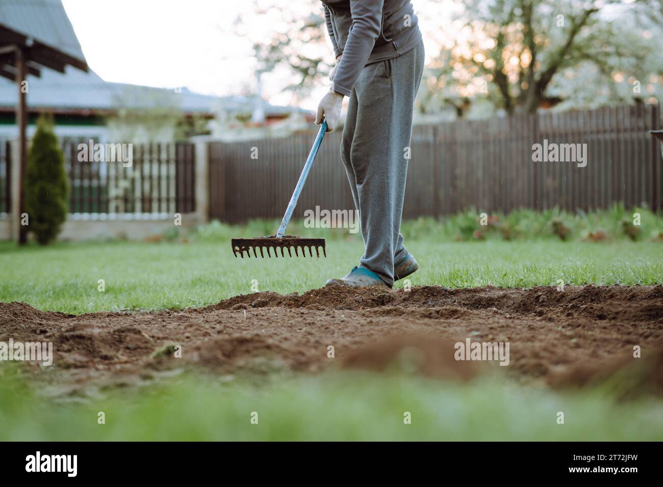 Unrecognizable man cleaning hands garden hi-res stock photography and ...