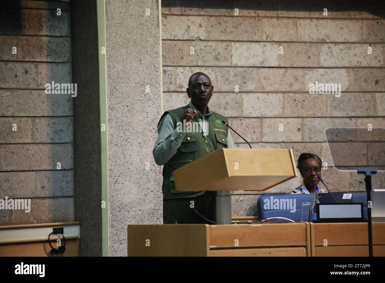 Nairobi, Kenya. 13th Nov, 2023. President William Ruto speaks during the the third session of ...