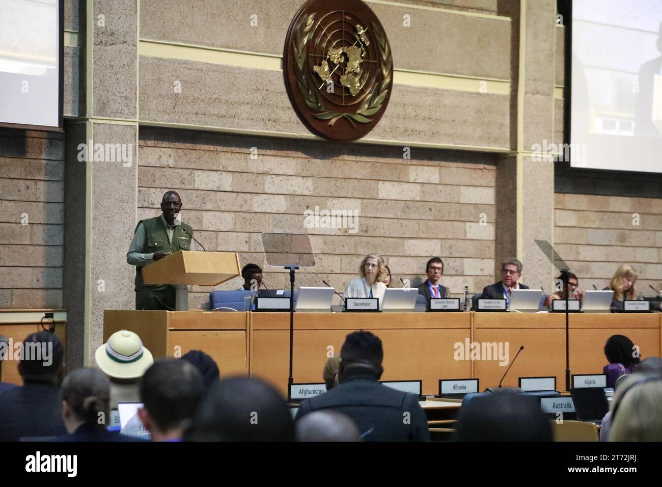 Nairobi, Kenya. 13th Nov, 2023. President William Ruto speaks during the the third session of ...