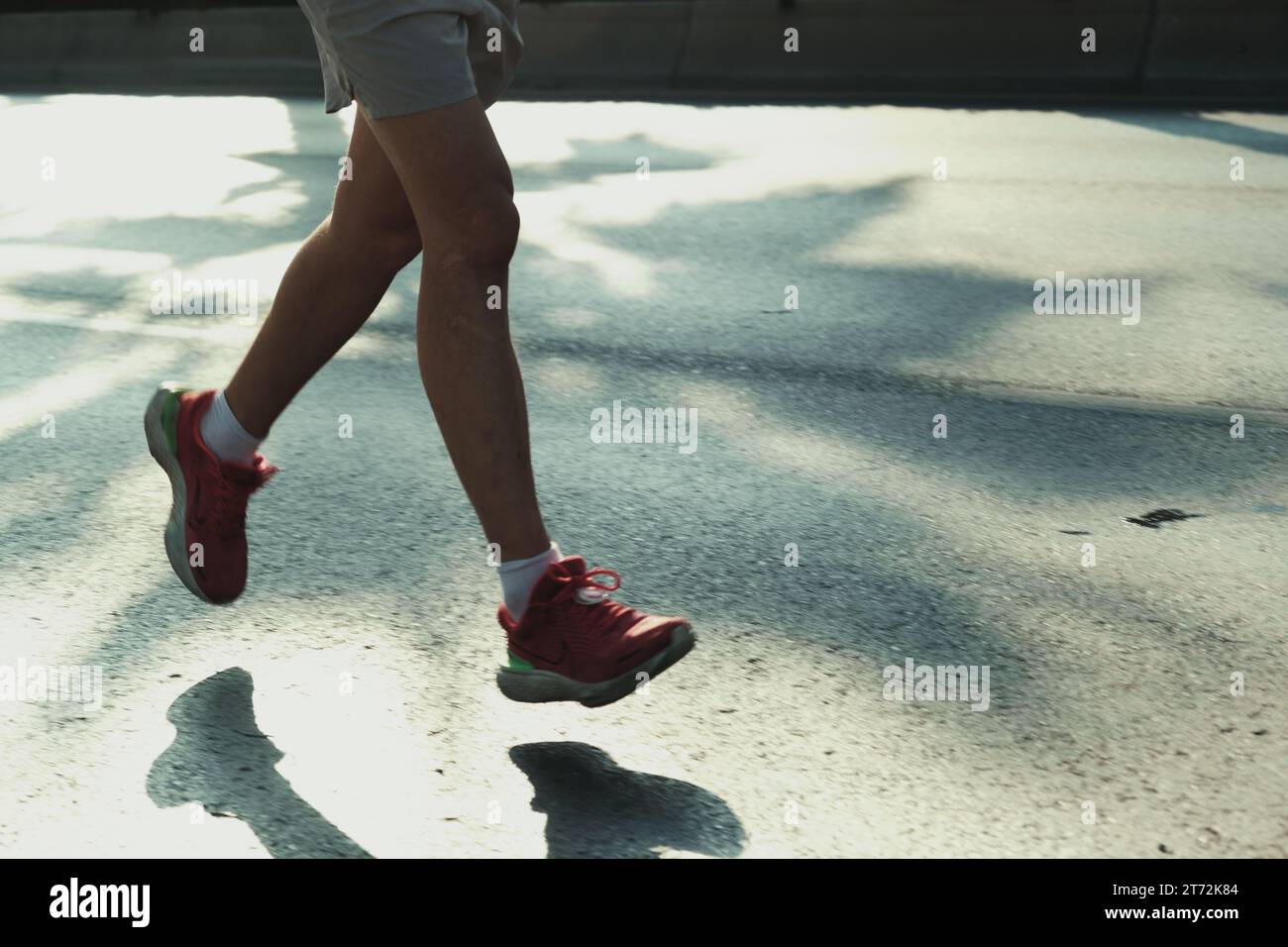 Izmir, Turkey, September 10, 2023: A male runner's feet clad in Nike ...