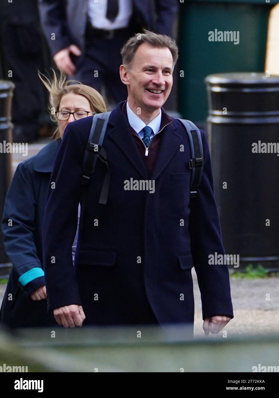 Chancellor of the Exchequer Jeremy Hunt in Downing Street, London, as Prime Minister Rishi Sunak ...