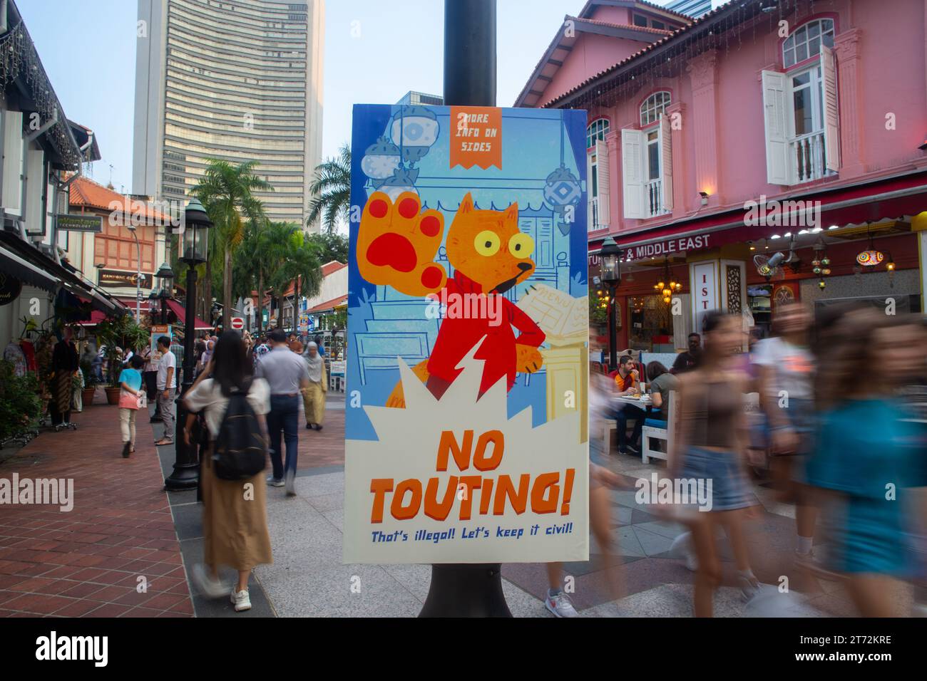 A colourful cute poster that illustrates touting is illegal, making ...