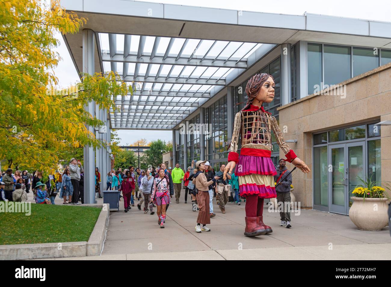 Detroit, Michigan - Little Amal, a 12-foot puppet of a Syrian refugee ...