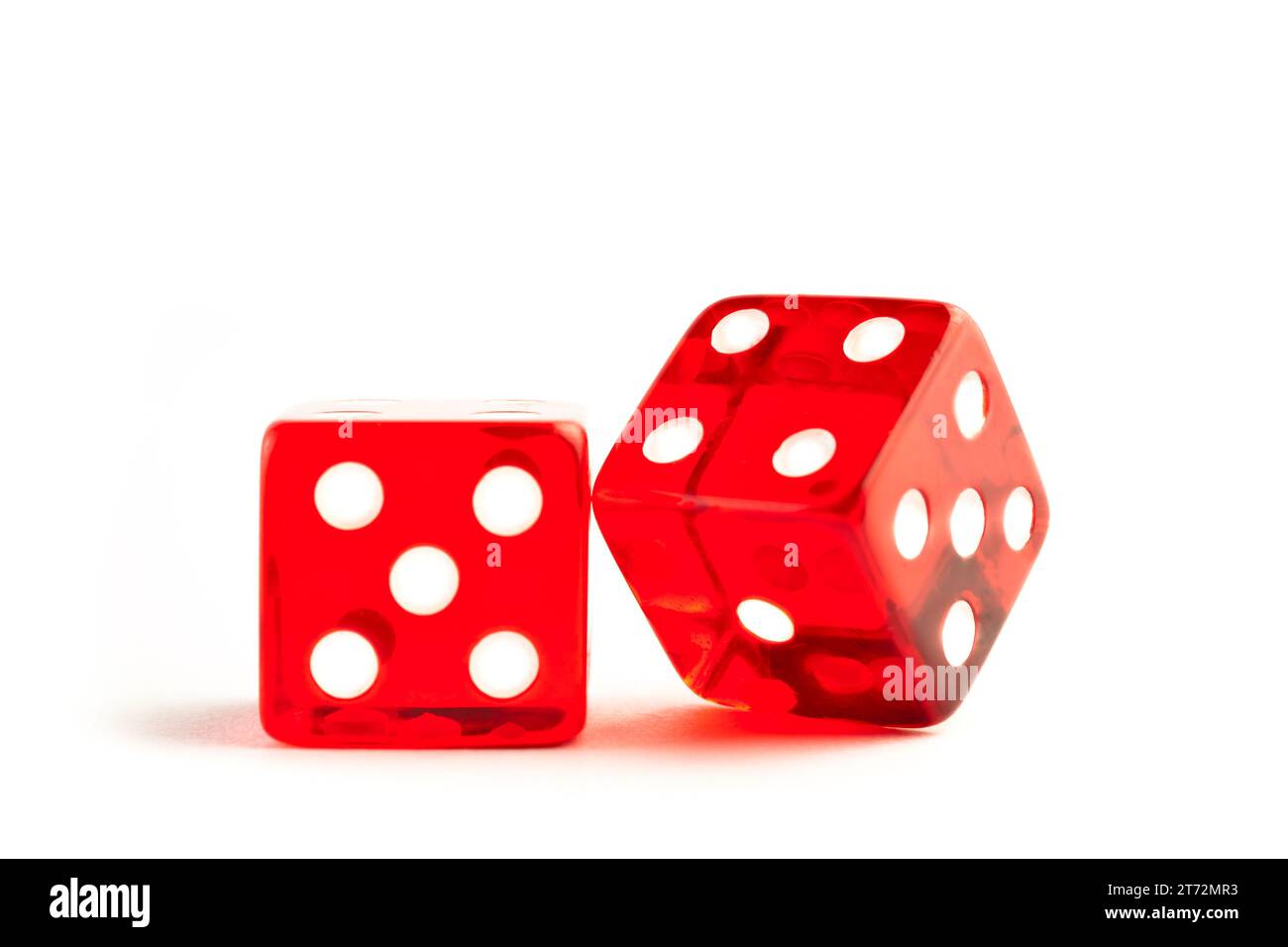 Red casino die white dots Cut Out Stock Images & Pictures - Alamy