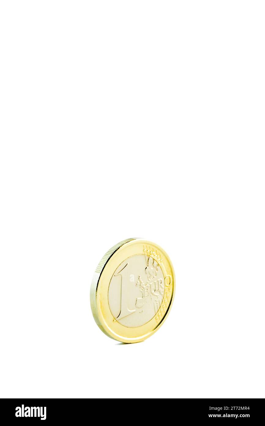 coin 1 euro isolated on white background with space for text Stock ...