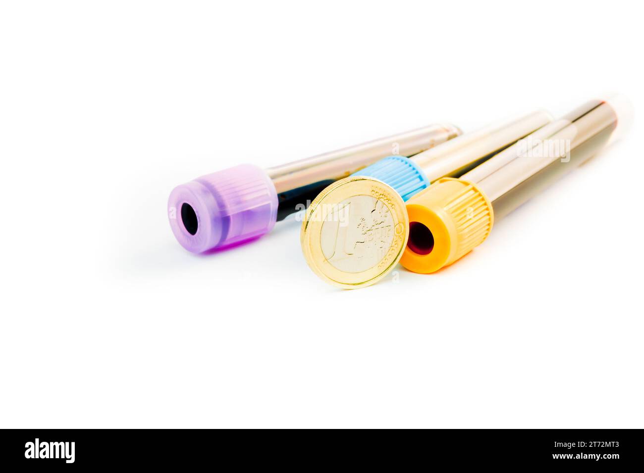 detail of medical tubes near the euro coin Stock Photo - Alamy