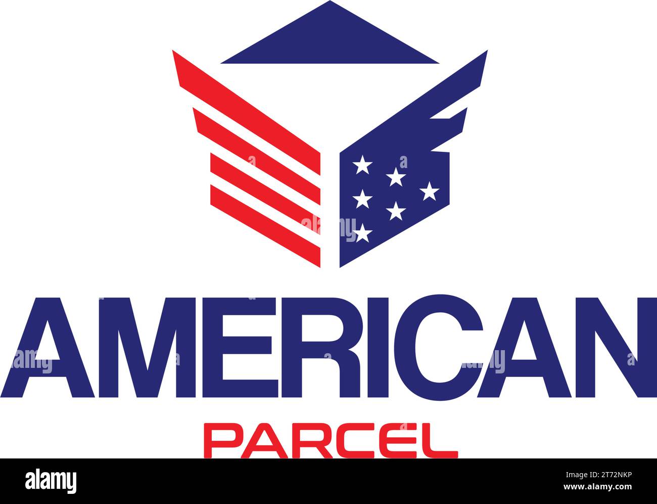 Modern Colorful AMERICAN PARCEL Stars logo design Stock Vector Image ...