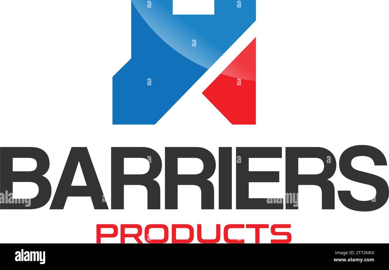 Modern BARRIERS PRODUCTS Abstract logo design Stock Vector Image & Art ...