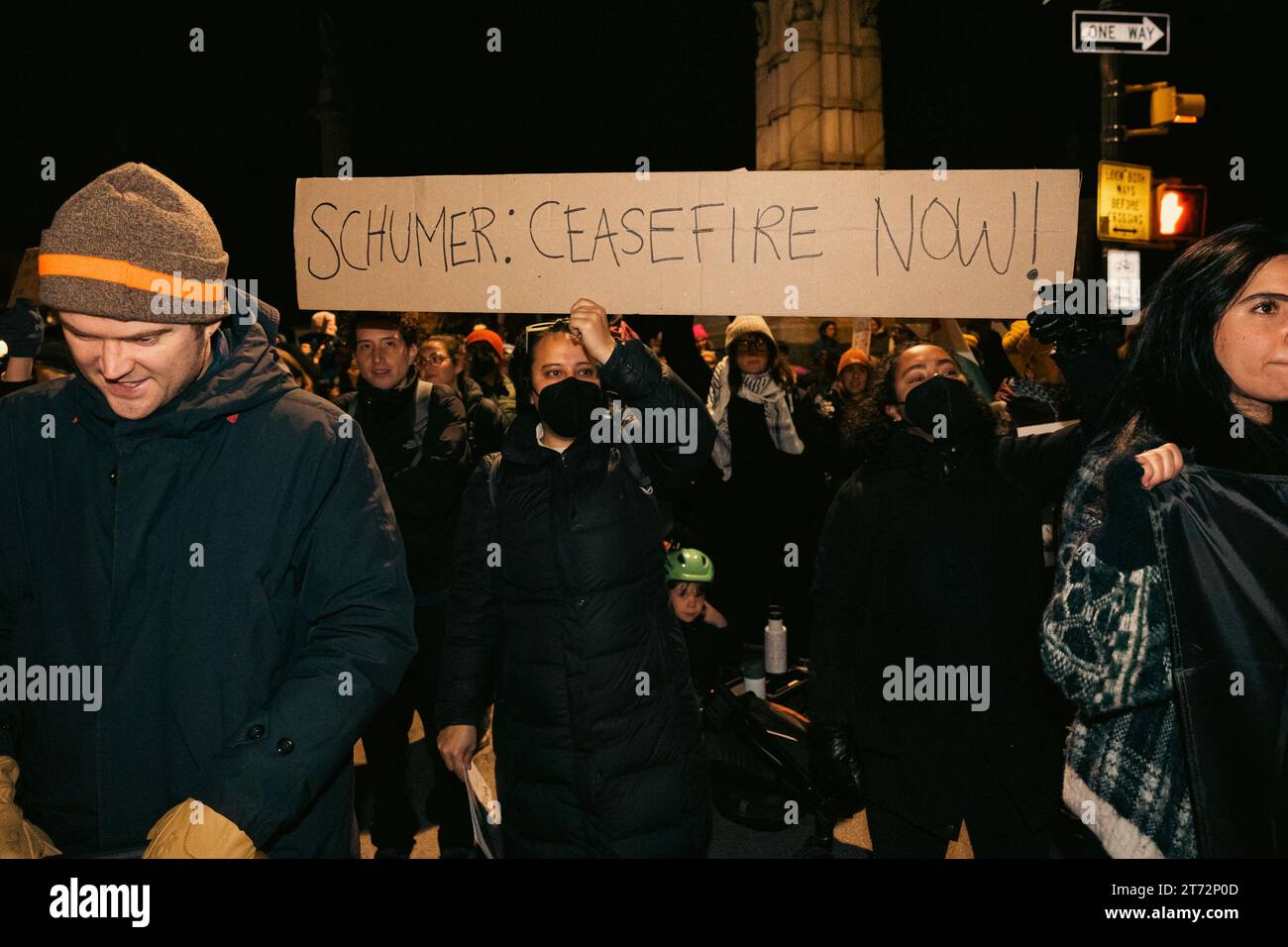Brooklyn, USA. 12th Nov, 2023. Children and their guardians call for a ...