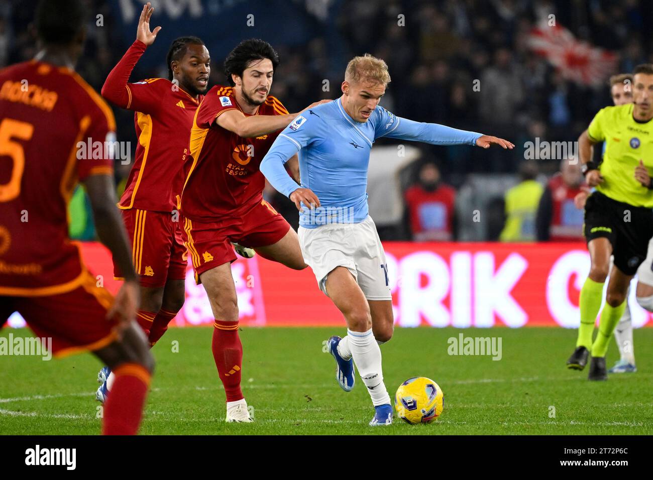 Renato Sanches, Sardar Azmoun of AS Roma and Gustav Isaksen of SS Lazio ...