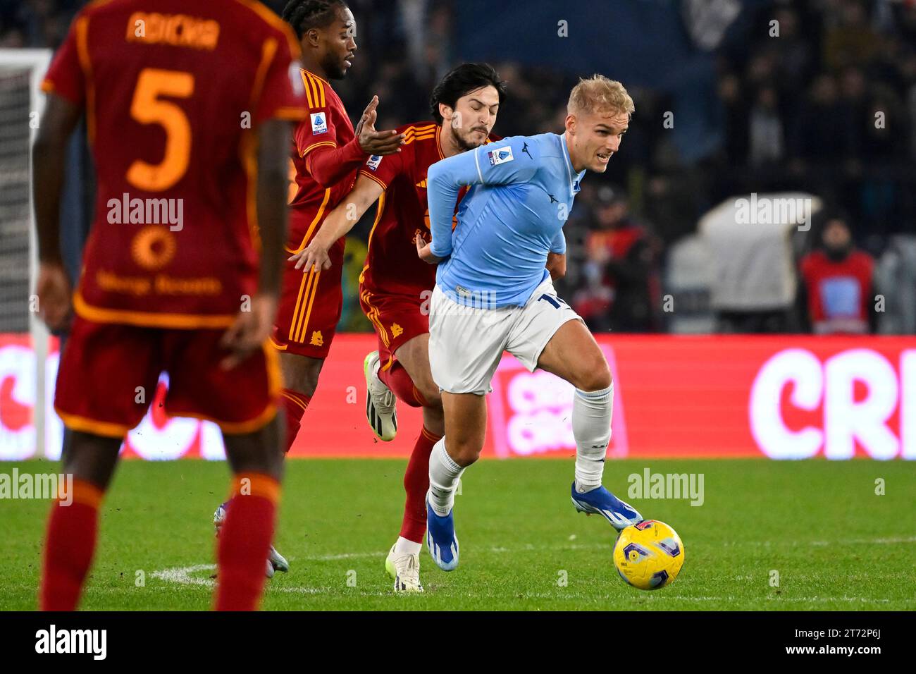 Renato Sanches, Sardar Azmoun of AS Roma and Gustav Isaksen of SS Lazio ...