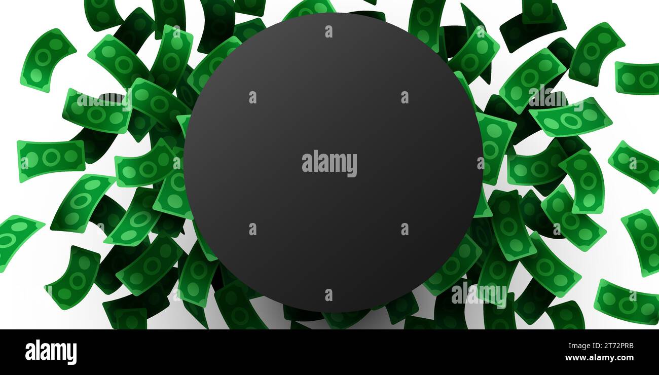 Dollar falling rain. Money frame wallpaper, flying cash shower ...