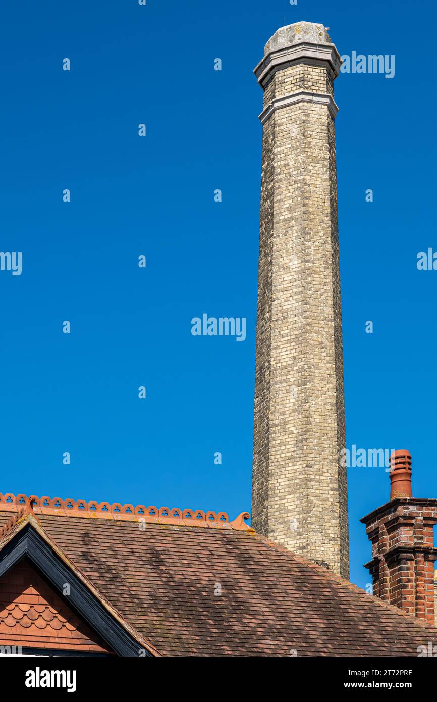 A decorative octagonal chimney on a building in Kent Stock Photo - Alamy