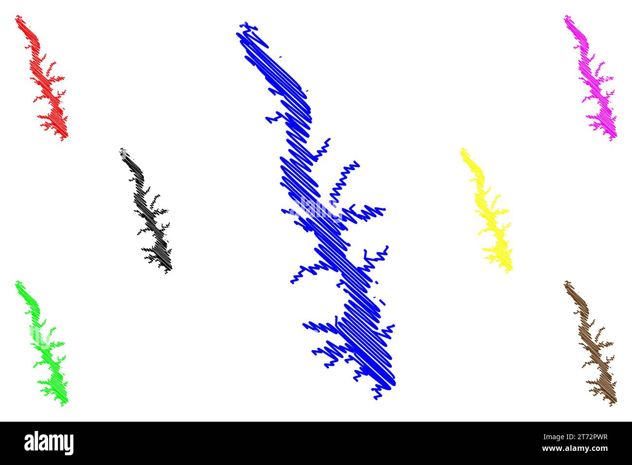 Lake Toledo Bend Reservoir (United States of America, North America, us ...