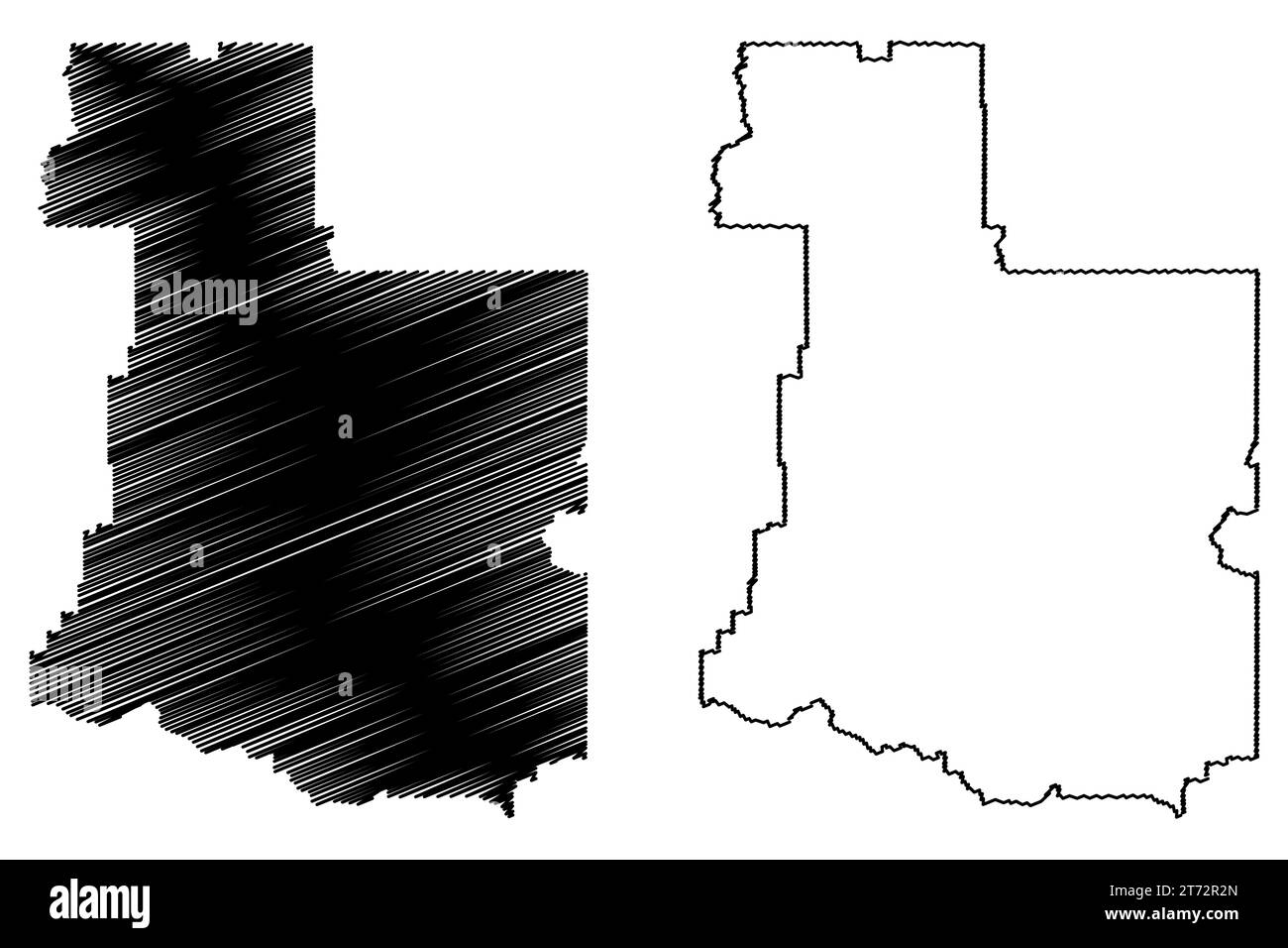 Division No. 12 (Canada, Alberta Province, North America) map vector ...