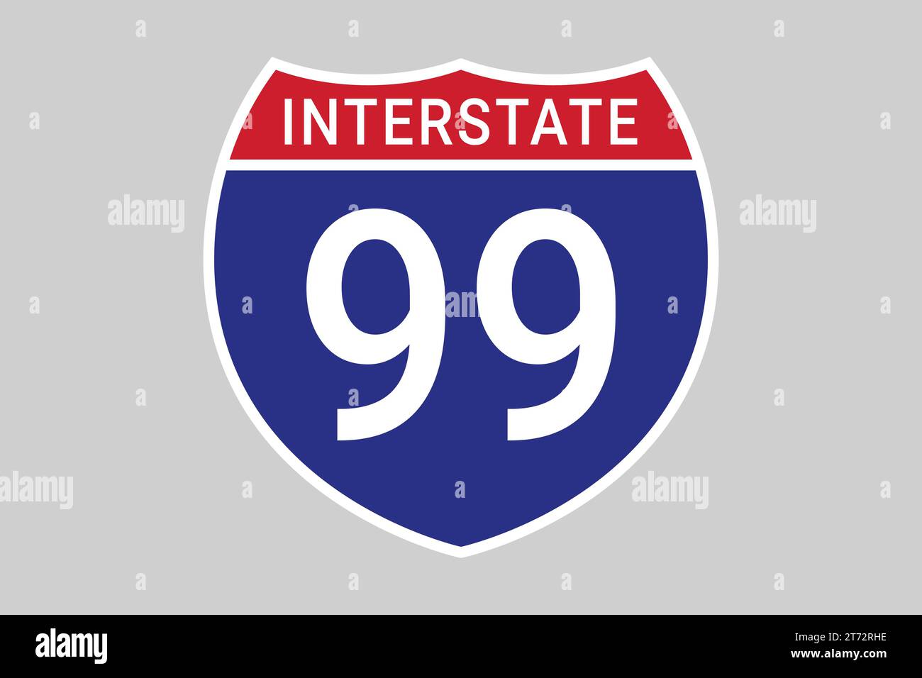 The interstate sign. directional sign. route number of the highway. Vector illustration Stock ...