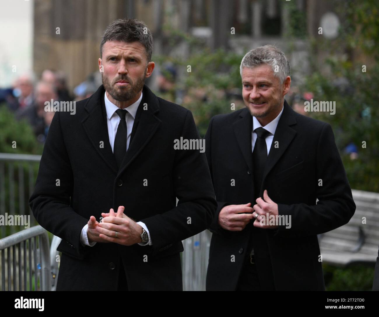 Manchester, UK. November 13th, 2023. Tom Heaton and Harry Maguire and ...