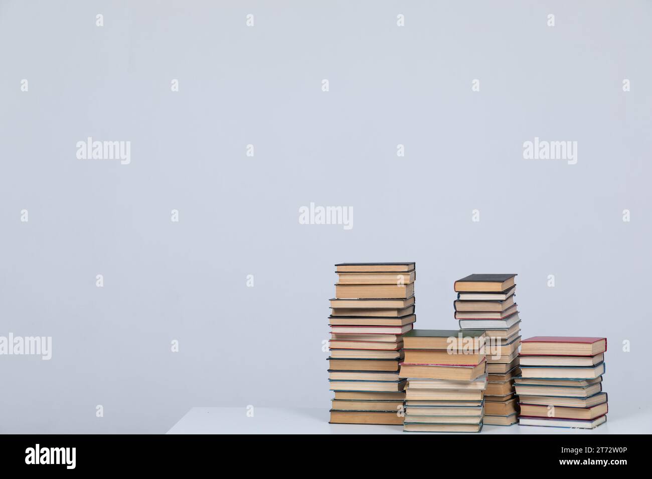 stack of books on white background learning library teaching science ...