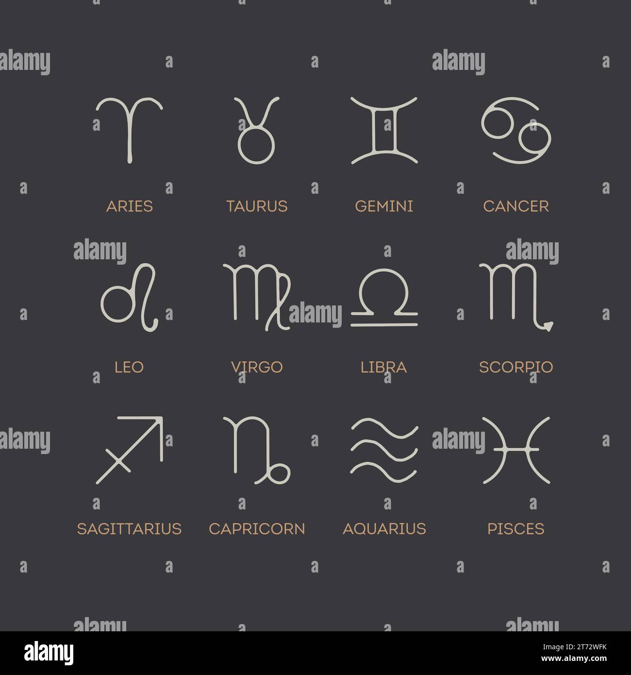 Set of astrological signs Stock Vector Image & Art - Alamy