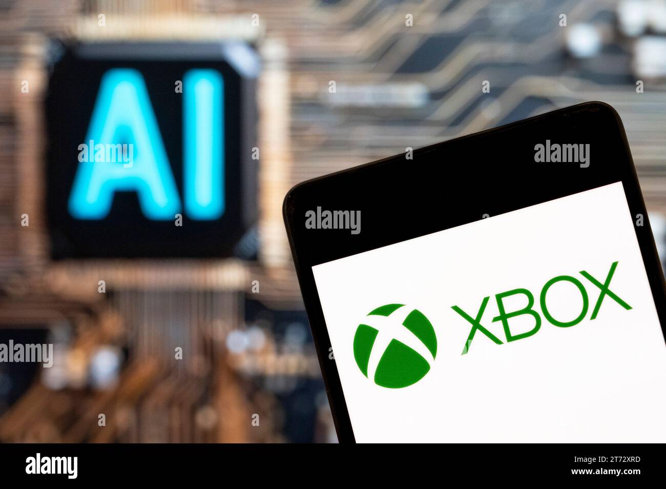 In this photo illustration, the American video gaming brand created and ...