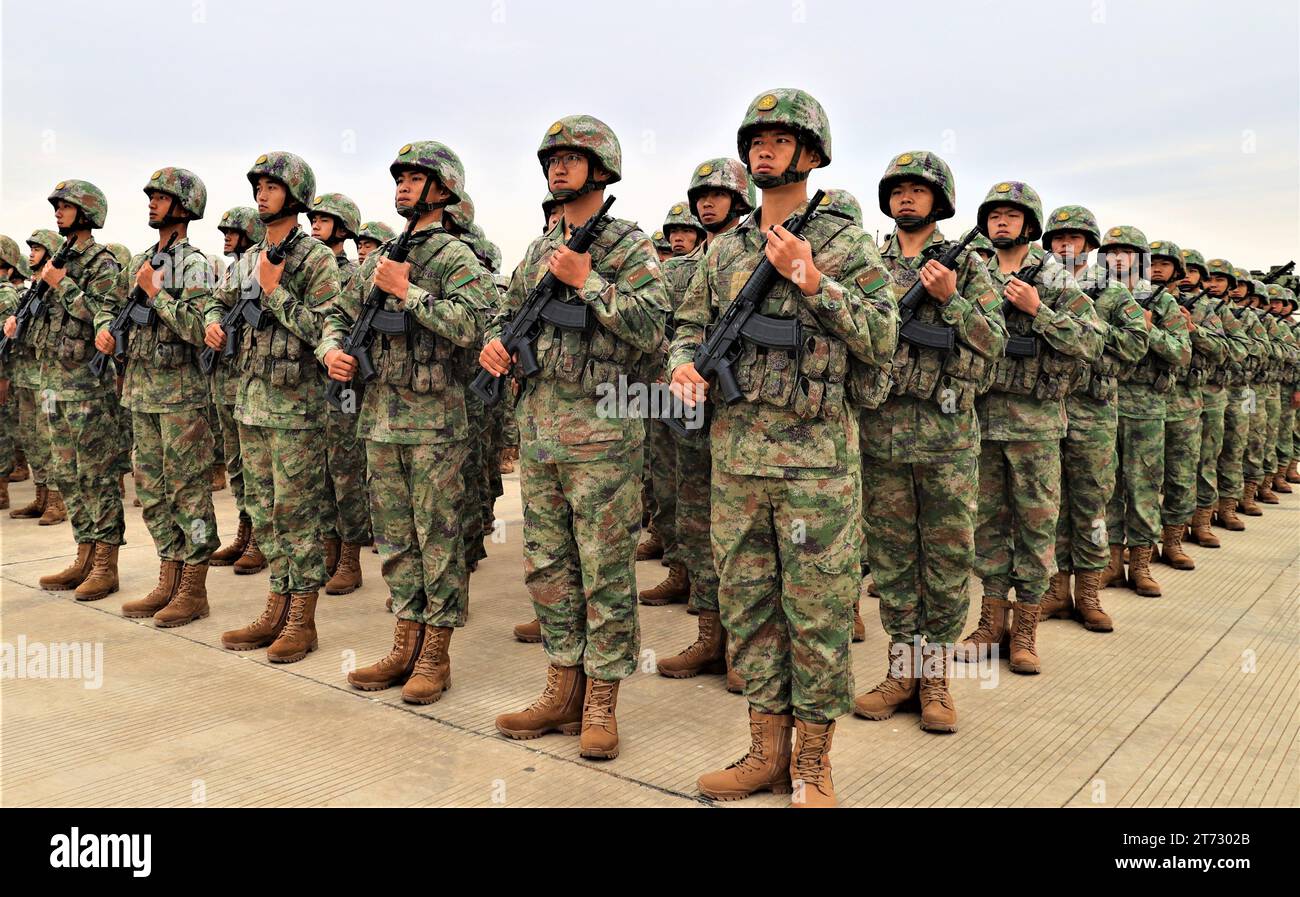 Guangzhou, China's Guangdong Province. 13th Nov, 2023. Chinese soldiers ...