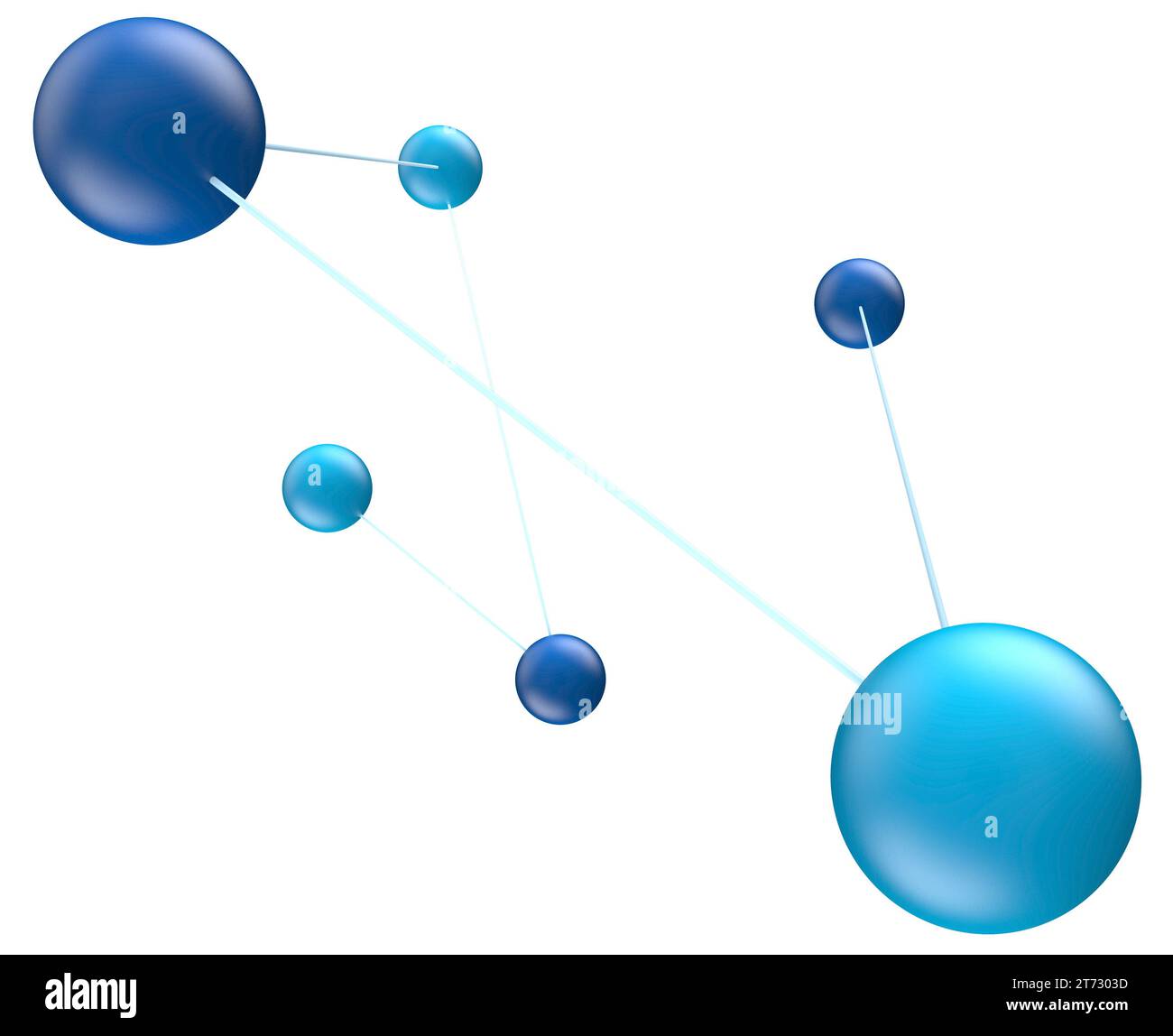 Molecular Structure With Connections Atoms On White Background 3d