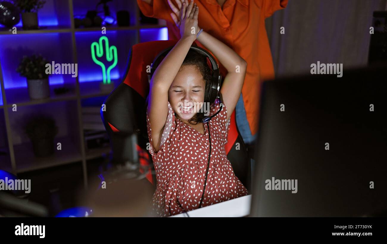 Victorious gamer celebrating in hi-res stock photography and images - Alamy