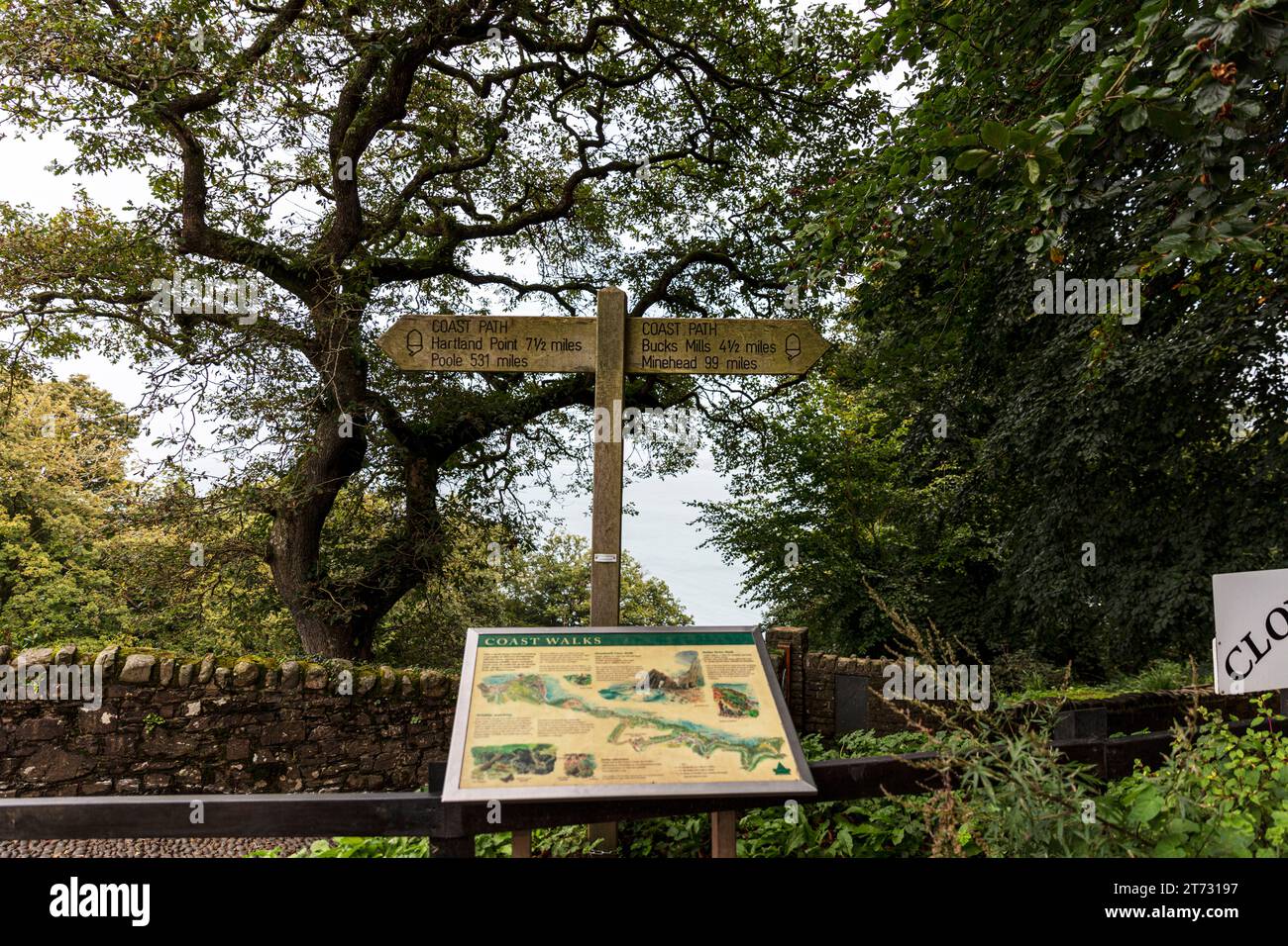 North Devon coast path sign, coast walks, North Devon, Clovelly, Devon ...