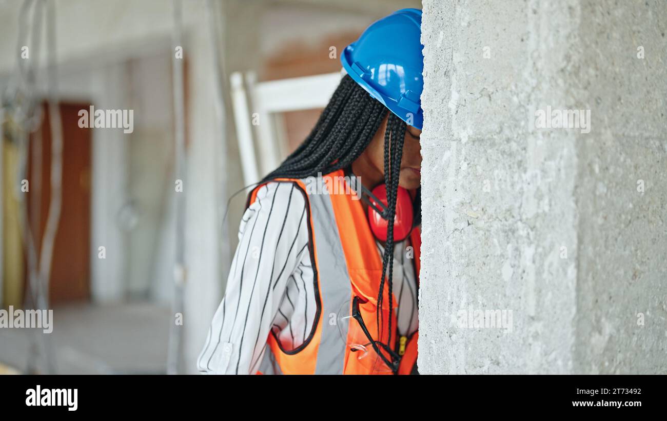 Exhausted african worker hitting head hi-res stock photography and ...